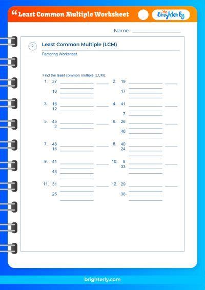 Free Least Common Multiple Worksheets [pdfs] Brighterly