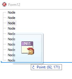 How To Change Drop Hint Delphi Application When Doing Drag Drop From