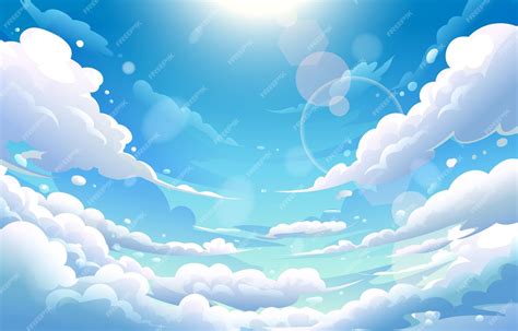 Fundo Do Céu Azul Skyscape Vetor Premium