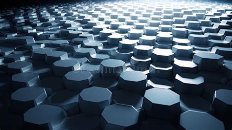 Abstract Background With Hexagonal Tiles Tech Styled Hex Pattern Generated Ai Stock Image