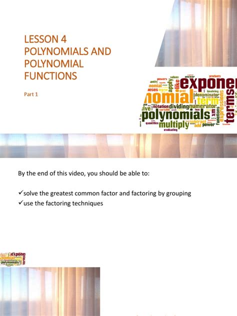 lesson 4 part 1 pdf factorization polynomial