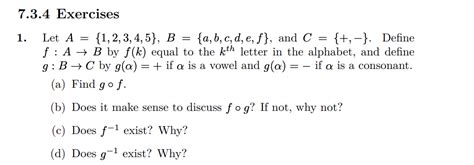 Solved Exercises Let A B A B C Chegg Com
