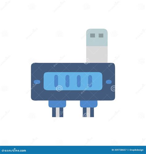 Creative Usb Isolation Transformer Illustration Stock Illustration