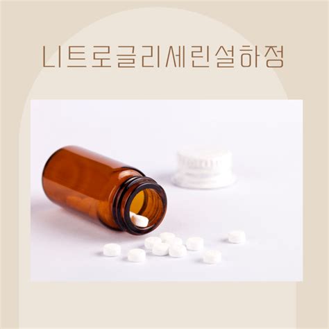 니트로글리세린 설하정 병동 응급약물 보관 방법 네이버 블로그