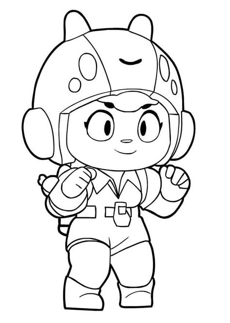 Brawl Stars Bea Coloring Page Download Print Or Color Online For Free