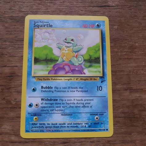 Squirtle 93130 Set Base 2 Carta Pokemon Eur 250 Picclick Fr