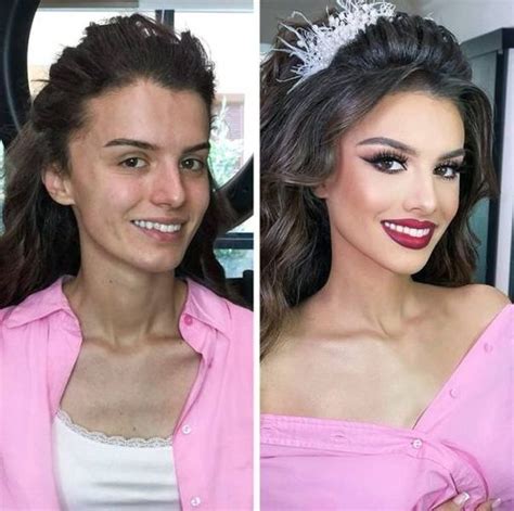 With And Without Makeup Pics
