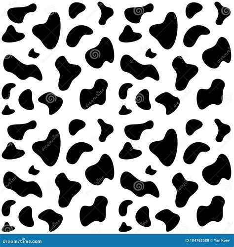 Cow Skin Seamless Repeated Pattern Texture Stock Vector Illustration