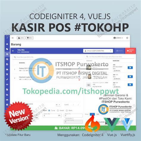 jual source code aplikasi web kasir aksapos edisi tokohp codeigniter 4