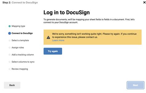 Smartsheetdocusign Integration Error Generate New Documents