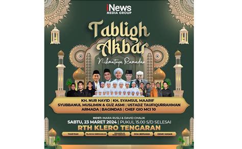 Yuk Meriahkan Konser Ngabuburit Dan Tabligh Akbar Nikmatnya Ramadan Di Rth Klero Tengaran