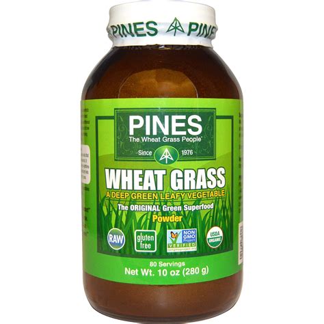 Pines International Wheat Grass Powder 10 Oz 280 G Iherb