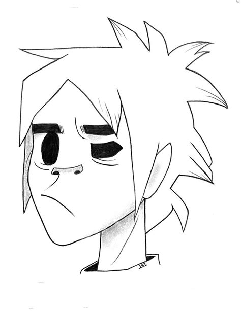 how to draw 2d from gorillaz easy step by step amile drawing 2d