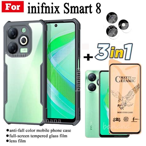 In Infinix Smart Shockproof Phone Case For Smart Ceramic Frosted Film Camera Lens Film