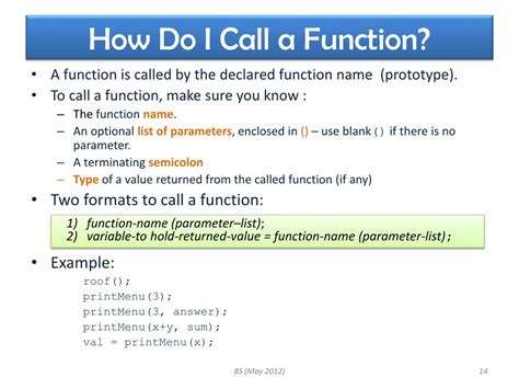 Ppt Chapter 6 Functions Modular Programming Powerpoint