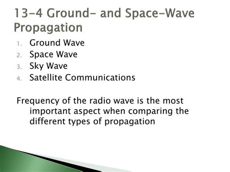 Electromagnetic Wave Propagation Ground Sky Space Wave