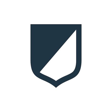 방패 모양 아이콘 벡터 템플릿 프리미엄 벡터