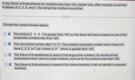 [solved] in the sieve of eratosthenes for numbers solutioninn