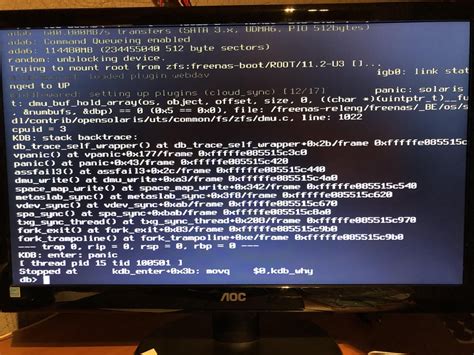 little panic here kdb enter panic what to do or what is it r freenas