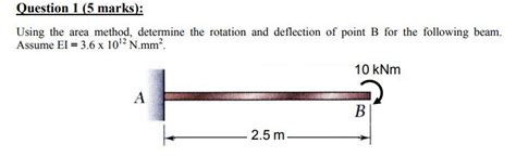 Solved Using The Area Method Determine Rotation And Chegg