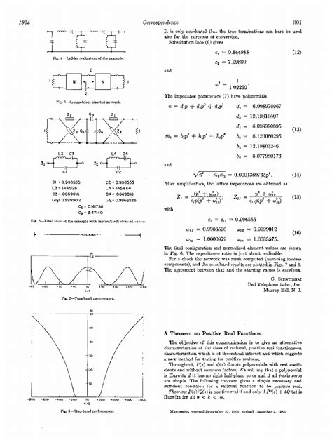 A Theorem On Positive Real Functions Ieee Journals And Magazine Ieee Xplore