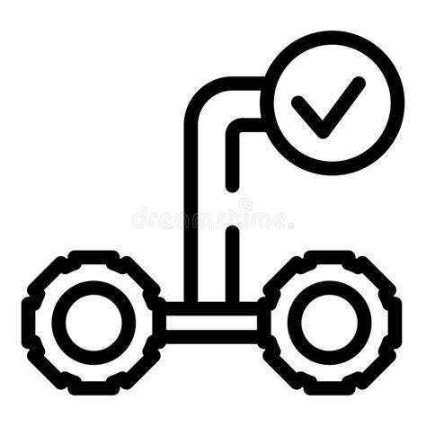 quality assurance check icon outline vector beta version testing stock