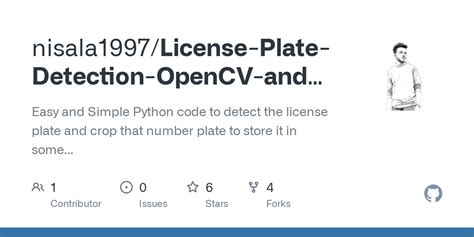 Github Nisala1997license Plate Detection Opencv And Py Tesseract Easy And Simple Python Code