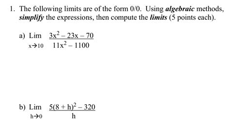Solved Please Use Algebraic Methods To Simplify And Chegg Com