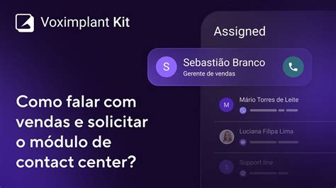 Como Solicitar Acesso Ao Contact Center No Voximplant Kit YouTube