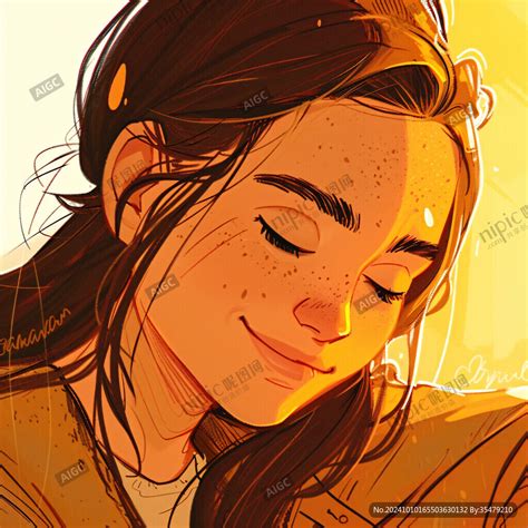 Ai创作图写实人物插画 雀斑美人主图 正面人物插画 少女头像插画 插画头像 女孩插画封面插画 少女海报插画 人物肖像 数字肖像插画 手绘闭眼女孩 手绘俏皮女孩头像插画 手绘阳光女孩nipic