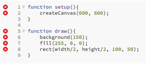 Error Indicators For Working Code Using P5js · Issue 14204 · Adobebrackets · Github
