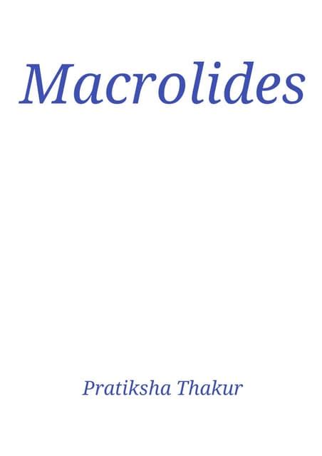 Macrolides Pdf