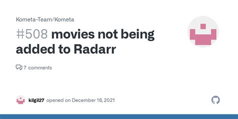 Movies Not Being Added To Radarr Issue Kometa Team Kometa Github