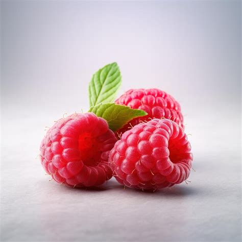 Premium Ai Image Raspberry On A Light Background
