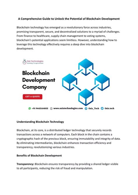 PPT - A Comprehensive Guide to Unlock the Potential of Blockchain ...