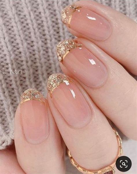 34 Ideas De Uñas Con Dorado Uñas Elegantes Y Sencillas Uñas Bonitas