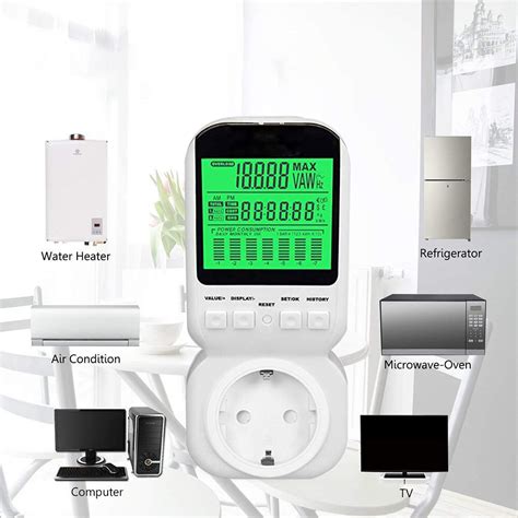 Electric Power Consumption Meter Energy Monitor Us Vicedeal
