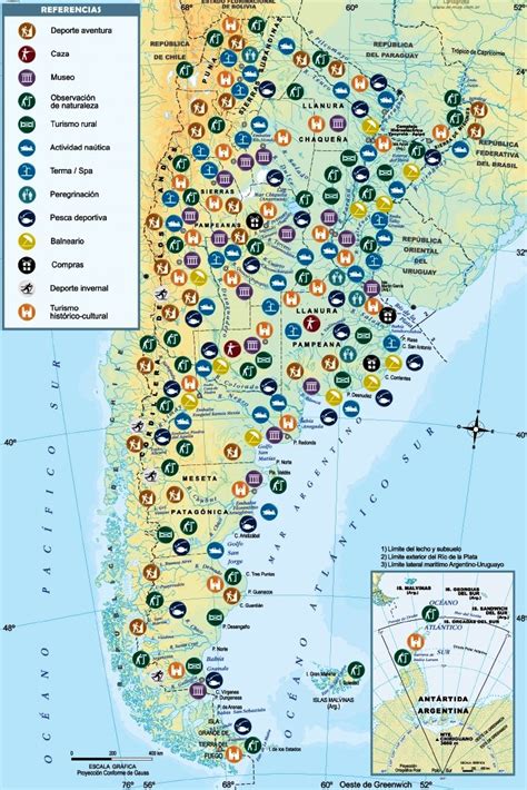 Mapa Turístico De Argentina Mapa De Argentina