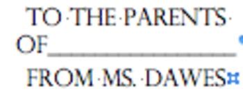 Label To The Parent Of By Jeanette Herndon TpT