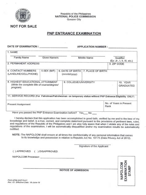 Napolcom Application Form Pdf