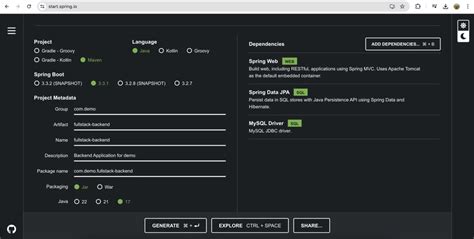get started with fullstack development react springboot mysql