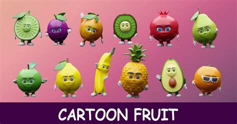 Cartoon Fruit 3d Creatures Unity Asset Store