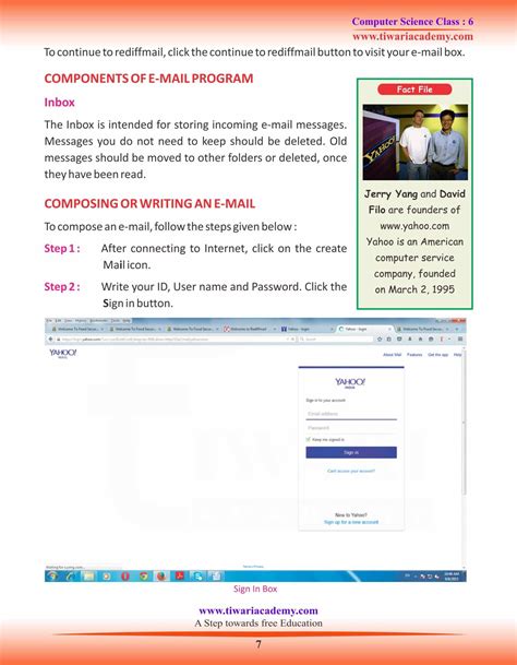 class 6 computer science chapter 9 internet and email
