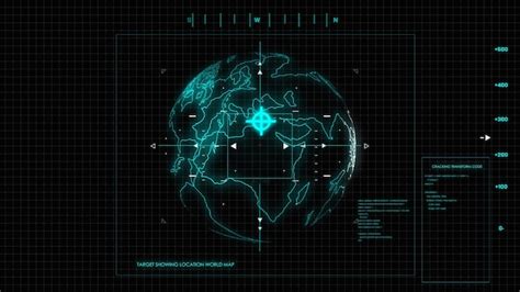 Premium Photo World Satellite Gps Motion Aerial Analysis Element Hud User Interface Aerospace