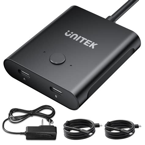 Unitek Bi Directional Usb C Switcher 1 In 2 Out 2 In 1 Out Usb Switch