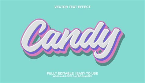 3d Editable Candy Text Effect Scipt Style Texxt Effect Template