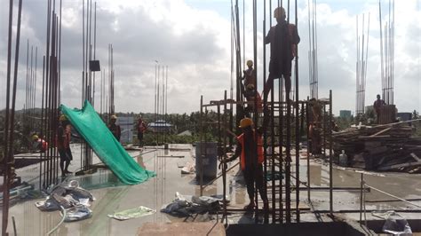 Fourth Floor Column Steel Binding Works Aero Homes