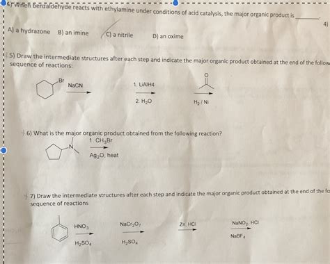 Solved Draw the intermediate structures after each step and | Chegg.com
