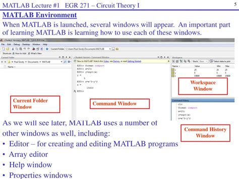 ppt matlab lecture 1 egr 271 circuit theory i powerpoint
