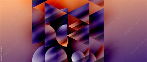 Captivating Abstract Backdrop Composed Of Interlocking Triangles And Circles Forming An